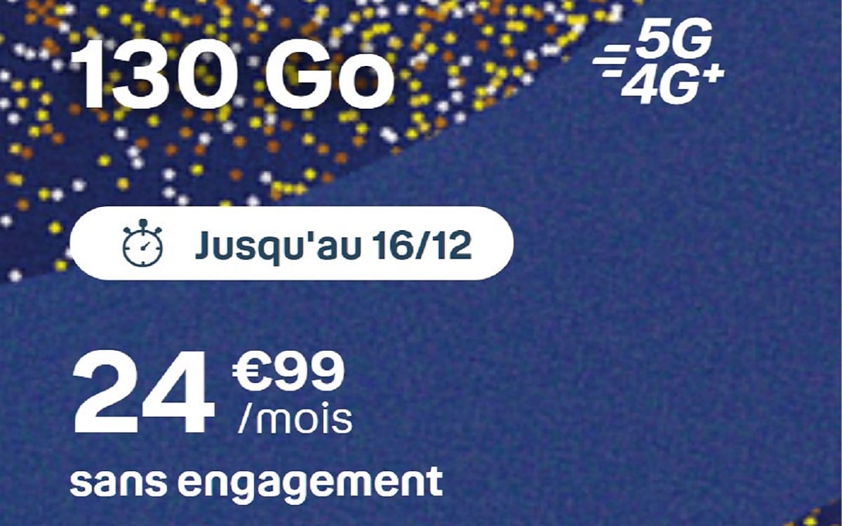 Bon plan : le premier forfait 5G B&YOU 130 Go à 25 euros par mois - Meilleur Mobile