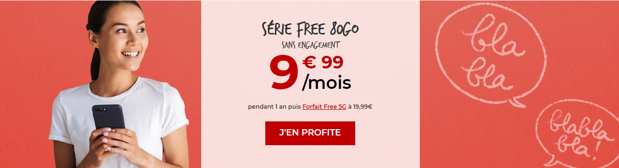 Bon plan : le forfait Free Mobile 80 Go à 9,99 euros par mois - Meilleur Mobile